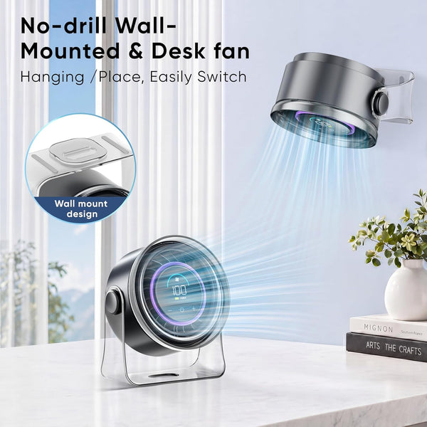 BreezeMax Turbo Compact Desk Fan – Portable & Quiet | Family First Store